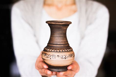 Rustic Vase Ceramic Vase Pottery Vase Floral Vase Table Decor Etsy