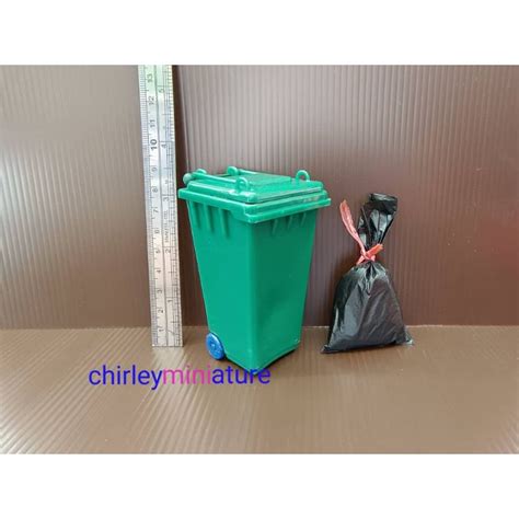 Dollhouse Miniature Garbage Bin Diorama 112 Miniature Dustbin