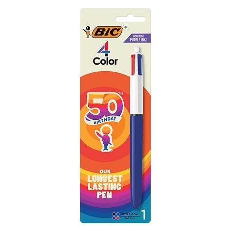 Bic 4 Color Ballpoint Pen Medium Point Assorted Ink 90031 Image 1