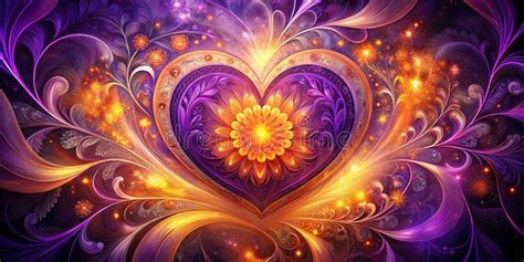 A Dreamy Floral Heart Abstract Fantasy Art Explores A Spectrum Of
