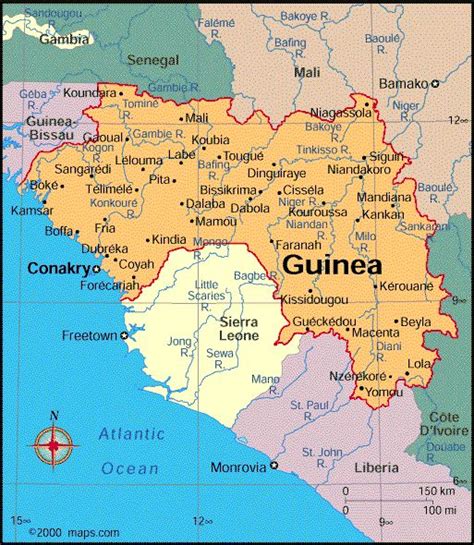 Conakry West Africa Map