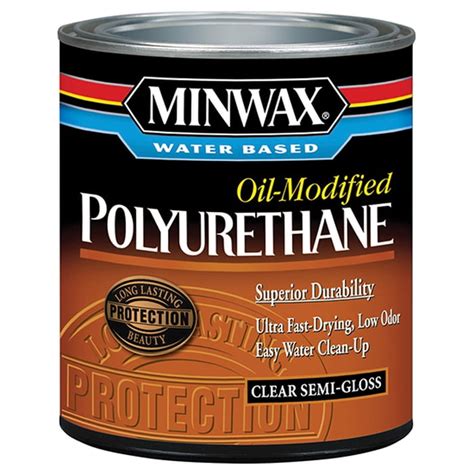 24 Pack Of 1 Qt Minwax 63020 Clear Water Based Poly Oil Modified