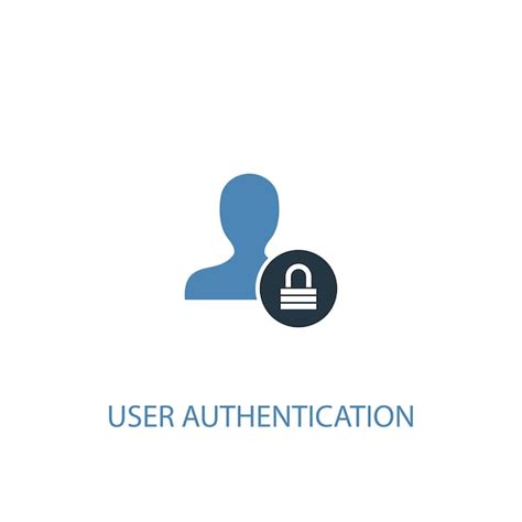 Premium Vector User Authentication Concept 2 Colored Icon Simple Blue Element Illustration