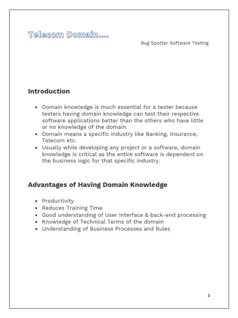 Telecom Domain Pdf Telecommunications Computer Network