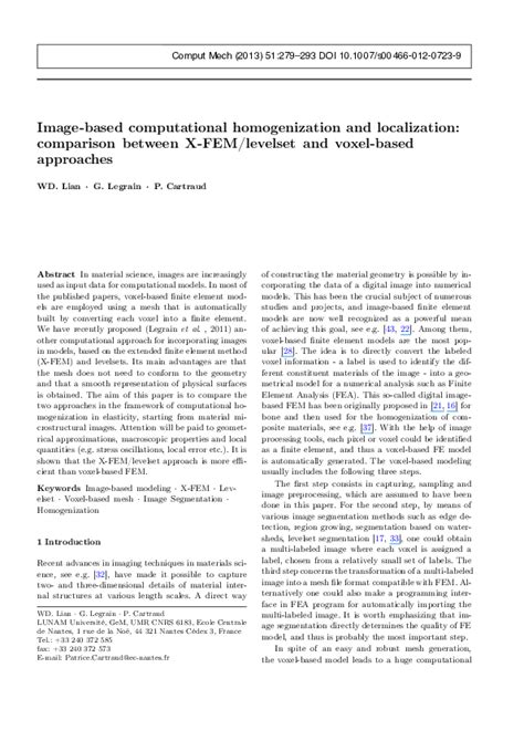 pdf image based computational homogenization and localization