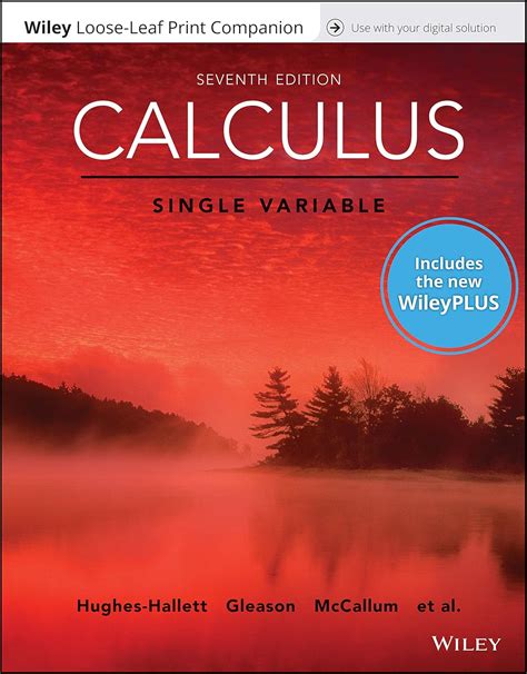 Calculus Single Variable 7e Wileyplus Card With Loose Leaf Set Single Term Single Variable