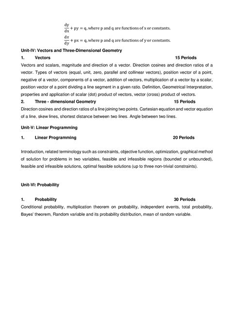 Cbse Class 12 Maths Syllabus Cbse Class 12 Board Chapters For Maths