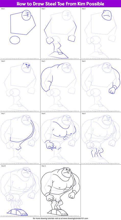 How To Draw Steel Toe From Kim Possible Kim Possible Step By Step