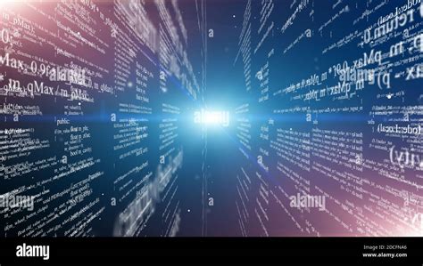 abstract digital program code in blocks on a black background stock