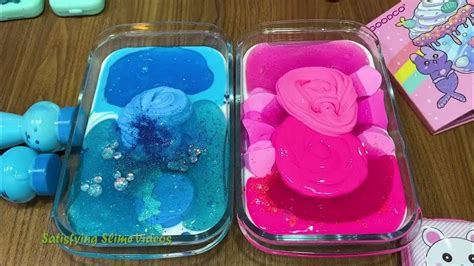 Blue Vs Pink Slime Challange Youtube