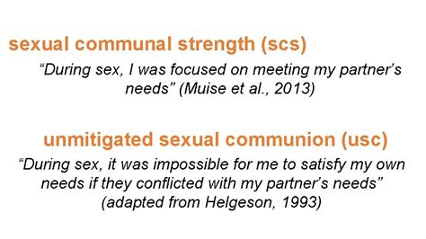 The Costs And Benefits Of Sexual Communal Motivation