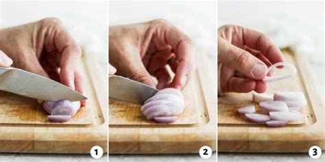 How To Cut Shallots {dice Slice Julienne} Feel Good Foodie