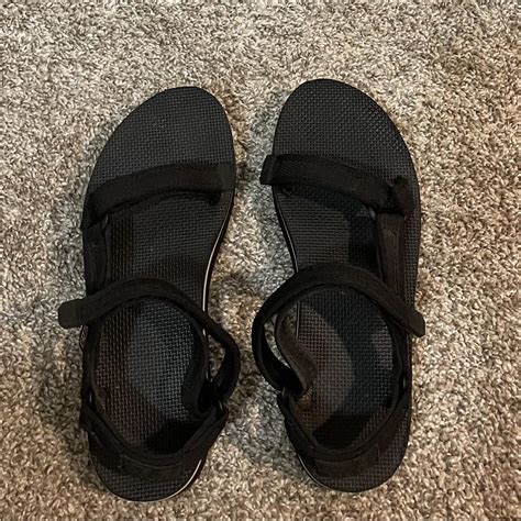 Black And White Platform Tevas Depop