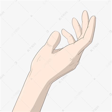 手绘伸手手势插画素材图片免费下载 千库网