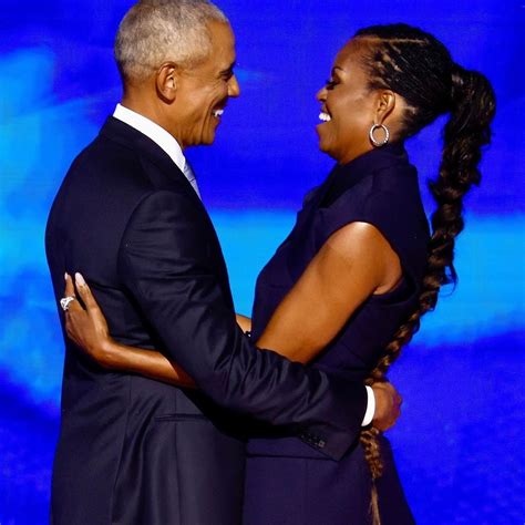 Michelle Obama Wears Navy Monse Power Suit To Speak At The 2024 Democratic National Convention