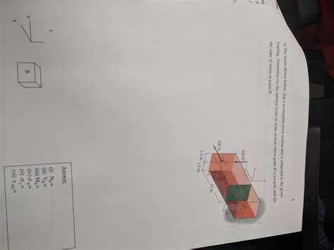 Solved The Beam Shown Below Has A Rectangular Cross Chegg