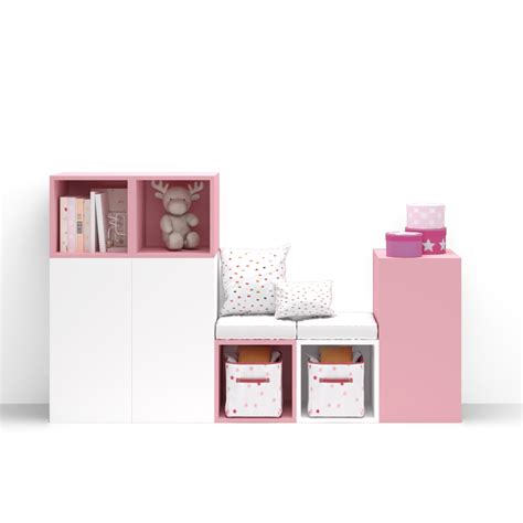 Cubby Storage System With Seating Lacquered Efreshli