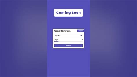 Random Password Generator Short Html Css Javascript Password Random Youtube