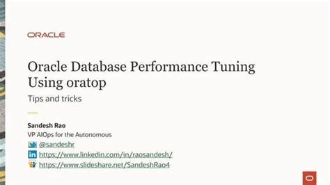 Performance Tuning Using Oratop Ppt