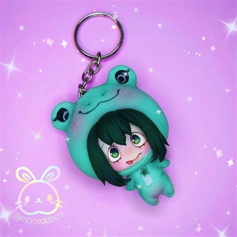 Tsuyu Asui Chibi Bichinho De Pelúcia Instagram Chaveiro