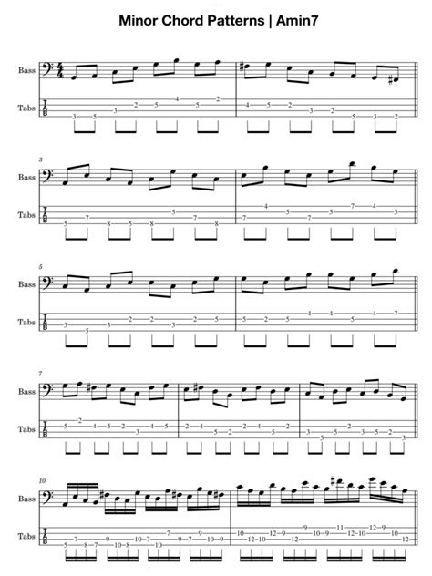 Chord Patterns For Bass Bass Advice