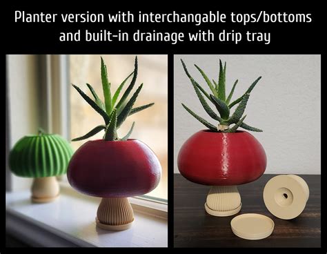 Adorable Scalable Mix And Match Mushroom Decorplanterstea Light