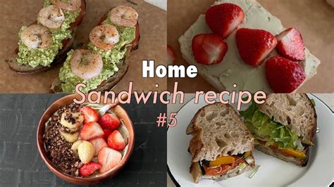 전직 샌드위치카페 사장이 집에서 해먹는 샌드위치 레시피5🥪 아보카도에그마요 샌드위치그릴드 베지 샌드위치그린티 그릭요거트 딸