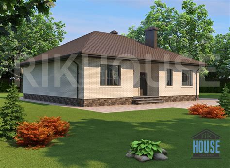 артикул КО 974 одноэтажный дом с 3 спальнями площадь 114м² All Proekt