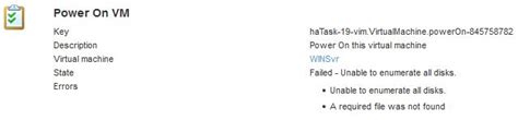Unable To Enumerate All Disks Vmware Vsphere
