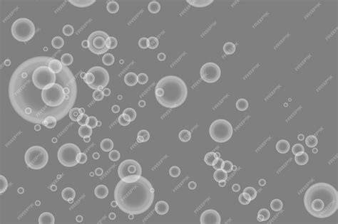 투명 배경 벡터 일러스트 레이 션에 반사와 현실적인 흰색 물 거품 프리미엄 벡터