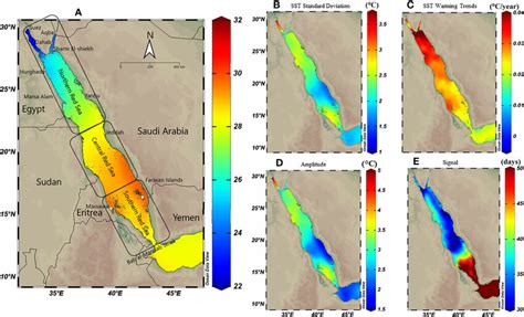 Spatial Distribution Maps Of Sea Surface Temperature Sst Variability