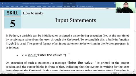 Simplified Python Skill 5 How To Write Input Statements Urdu
