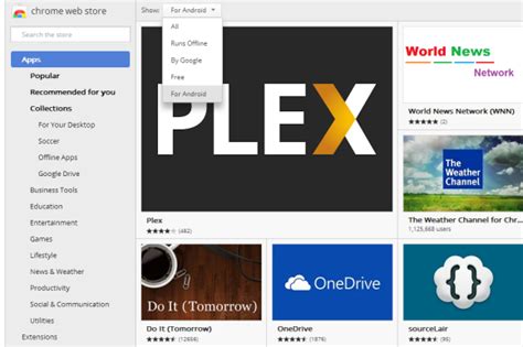 Chrome Web Store Links To Android Apps