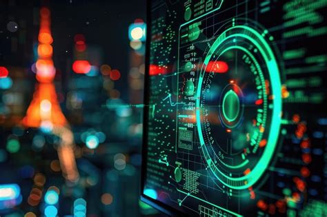 A Hacker Screen With A Target City Of Rotterdam Netherlands Green Code Sony A7riv Ar 32 Style