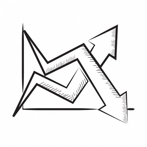 Arrow Chart Data Decrease Graph Increase Stat Icon Download On