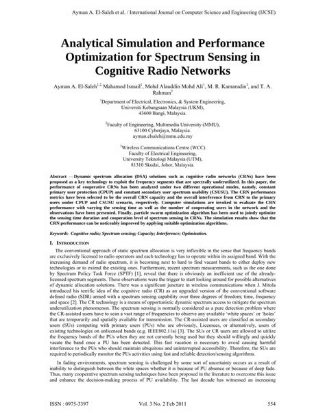 Pdf Analytical Simulation And Performance Optimization For Spectrum