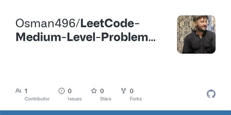 Github Osman496leetcode Medium Level Problems Solutions