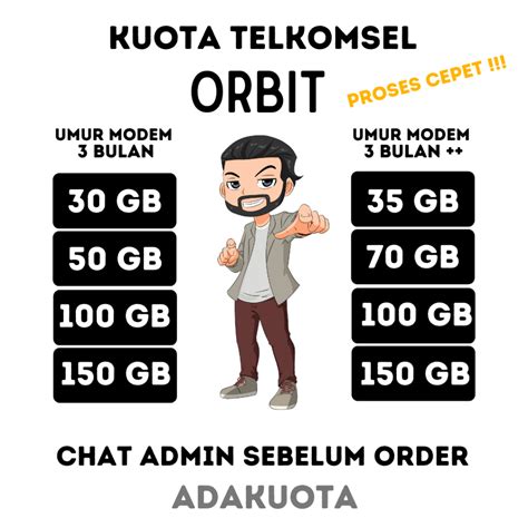 Jual PROMO PAKET KUOTA TELKOMSEL ORBIT KHUSUS ORBIT Shopee Indonesia
