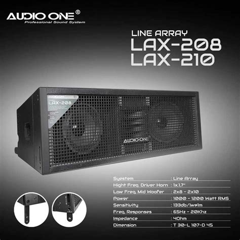 Jual Speaker Line Array Audio One Original Lax 208 Lax 210 Shopee Indonesia