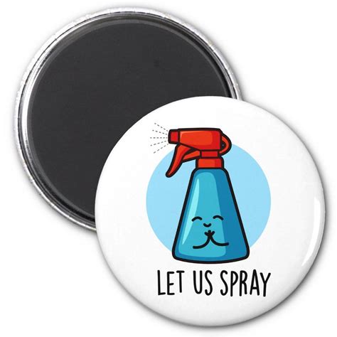 Let Us Spray Funny Praying Spray Bottle Pun Magnet Zazzle Pun Gifts Spray Bottle Puns
