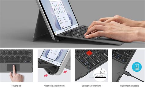 Amazon Com Arteck Surface Pro Keyboard Type Cover Ultra Slim Portable Bluetooth Wireless