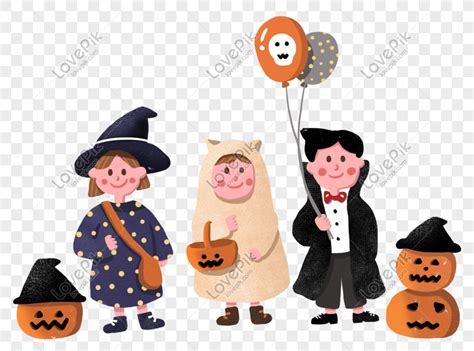 할로윈 호박 축제 어린이 유령 놀이 Png 일러스트 무료 다운로드 Lovepik