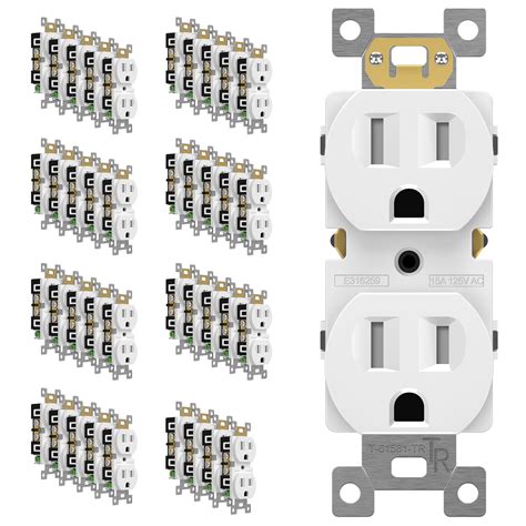 Enerlites Duplex Receptacle Outlet Tamper Resistant Electrical Wall