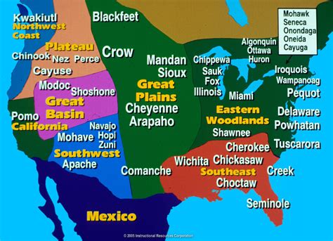 Usa Native American Indian Tribes Map