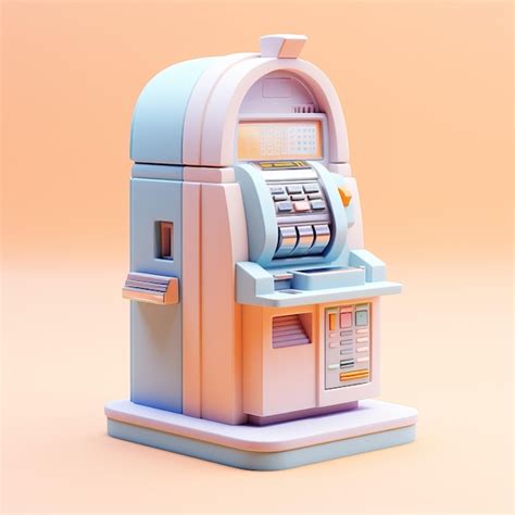 Premium Ai Image Tiny Cute Isometric Atm Machine Big Draw Marketing Campaign Material