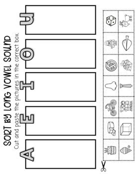 Long Vowel Cut And Paste Worksheet Images