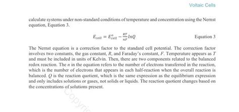 Solved Report Summary E Cell Calculated Ecell Calculated