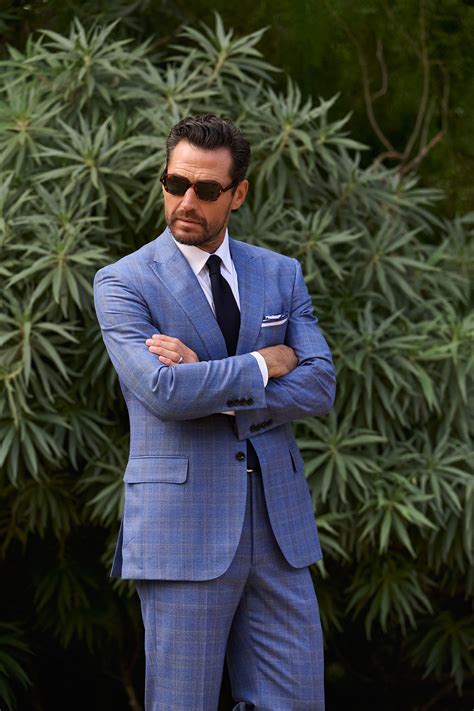 Blue Plaid Suit Tom James Company