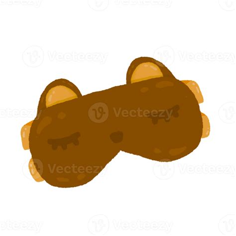 Cute Eyes Mask About Bedtime Stationary Sticker 22956887 Png