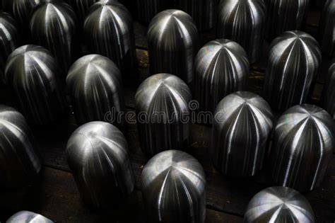 Many Types Of Metal Details Industrial Design Background Shiny Steel Parts Background Stock